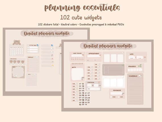 Digital Widgets / Cute Digital Planner Stickers / Digital - Etsy