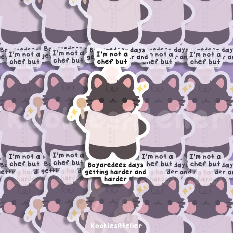 Chef Cat Meme Sticker Funny Cute Decal for Laptop - Etsy