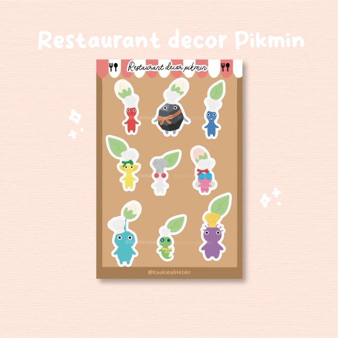 Decor Pikmin Sticker Sheets Kawaii / Mini / Cute / Journal / Scrapbook ...