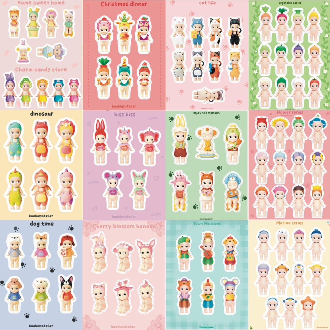 Sonny Angel Sticker Sheets - Deco Stickers, Stationery, Polco Deco ...