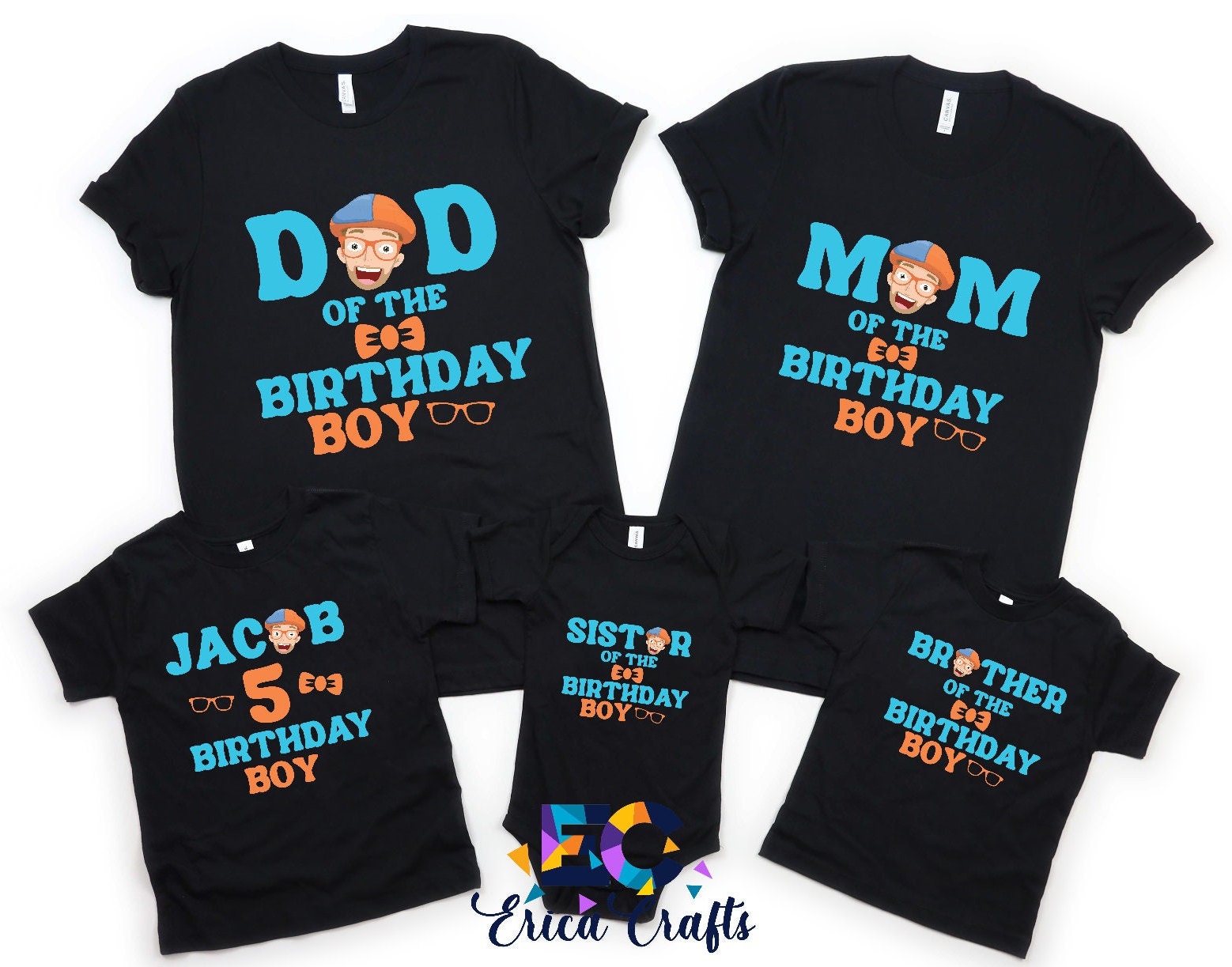 Blippi Theme Birthday Boy Shirts Boy Birthday Family - Etsy