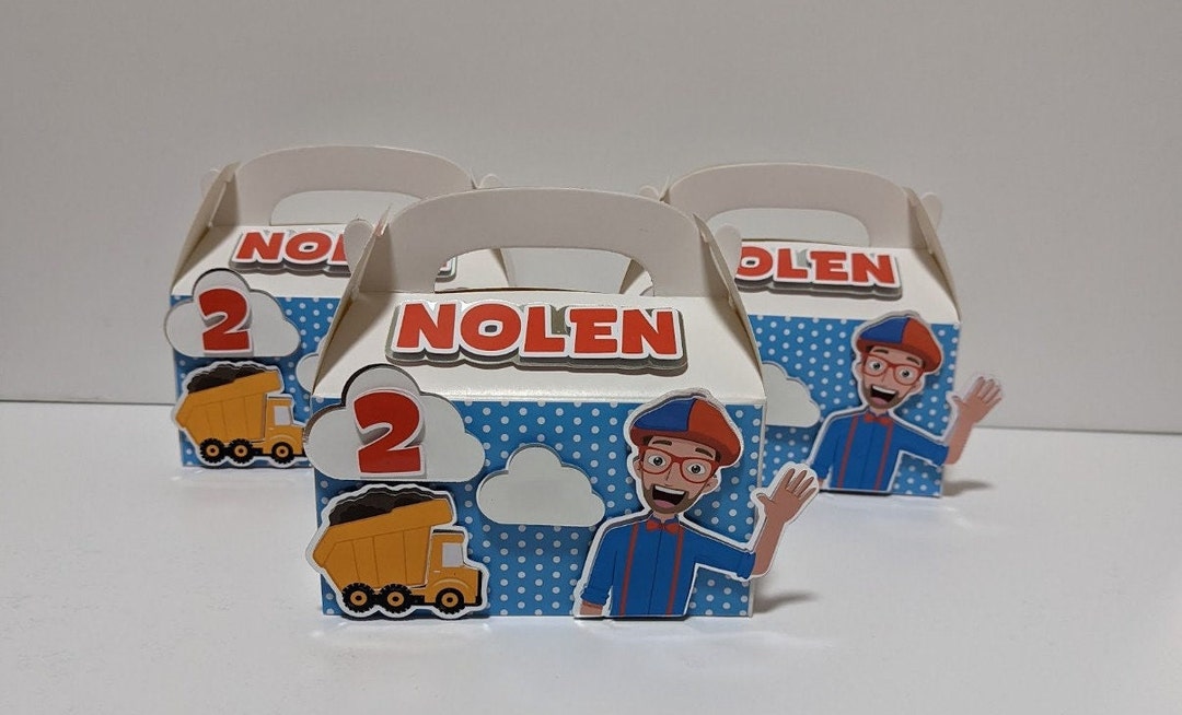 Blippi birthday Blippi favor box gable box Blippi Blippi - Etsy México