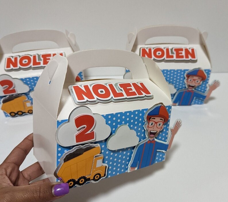 Blippi Birthday Blippi Favor Box Gable Box Blippi Blippi - Etsy