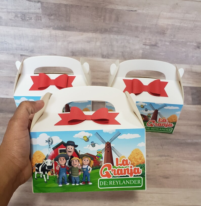 Zenon Birthday Granja De Zenon Favor Box Gable Box Farm | Etsy