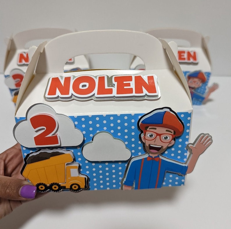 Blippi Birthday Blippi Favor Box Gable Box Blippi Blippi - Etsy