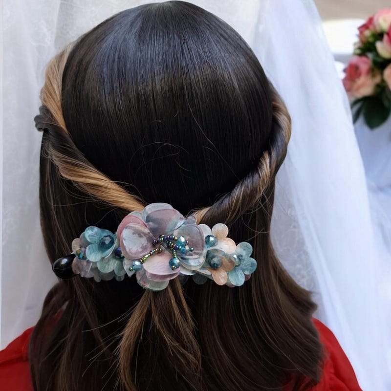 Ribbon Flower Clip - Etsy