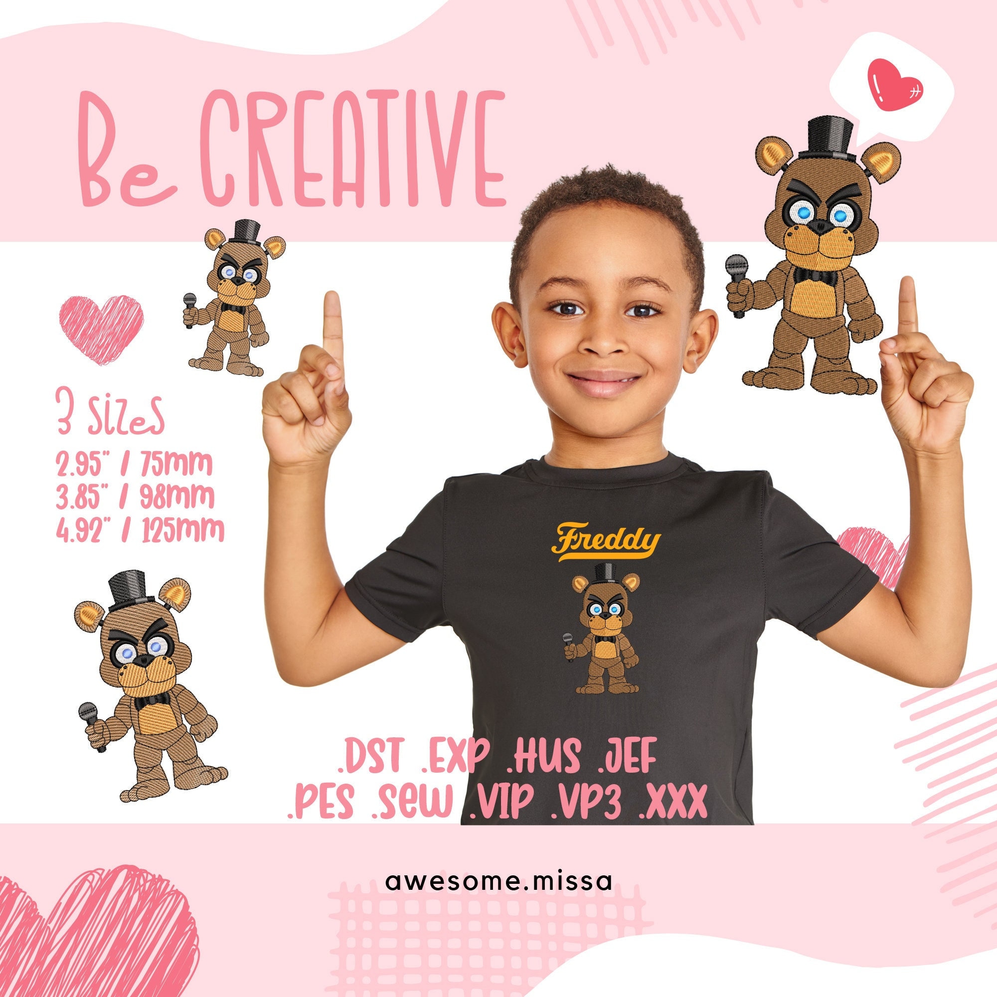 Freddy FNAF, Five Nights at Freddy's, Fandom - Machine Embroidery ...