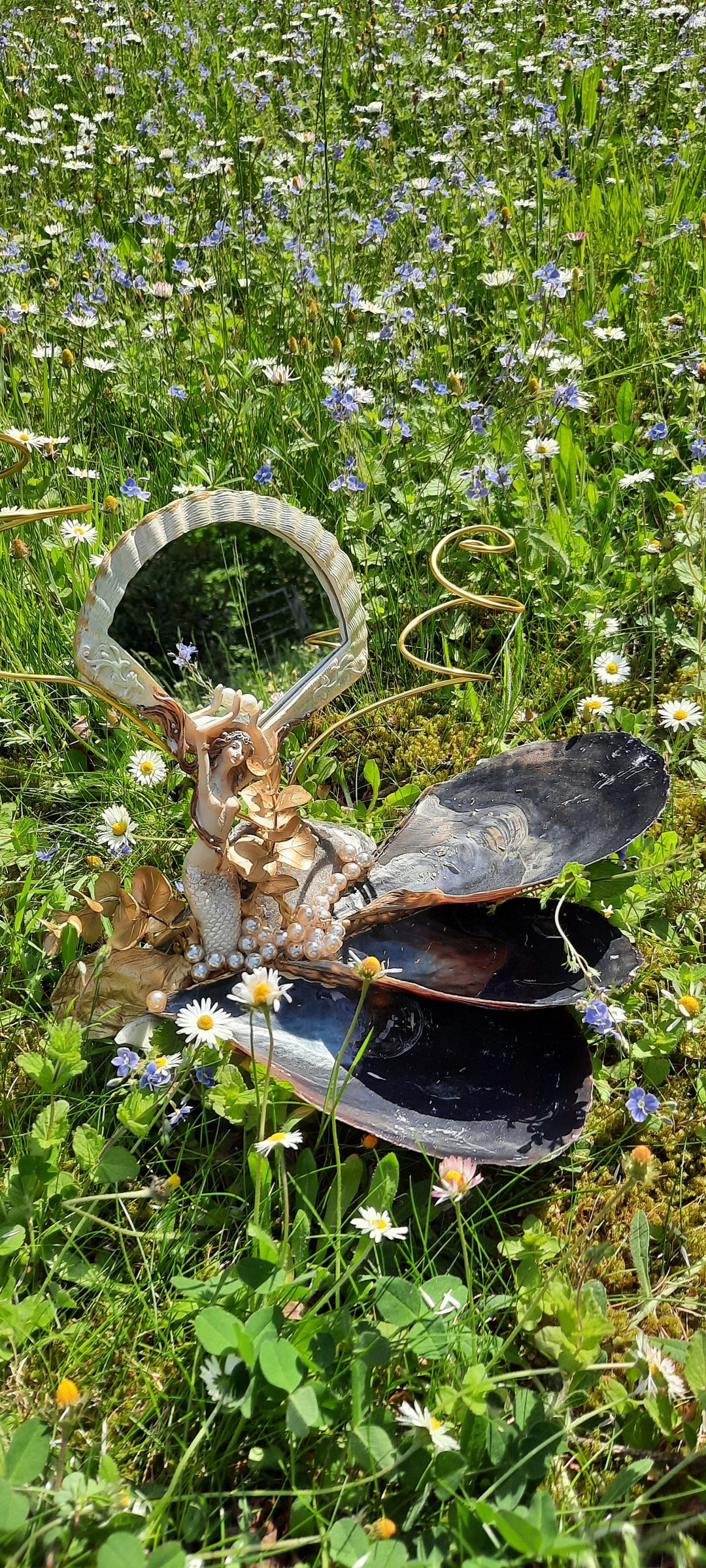Handmade, Large Oyster Shell, Jewelry Bowl, Ring Dish, Unique Piece ...