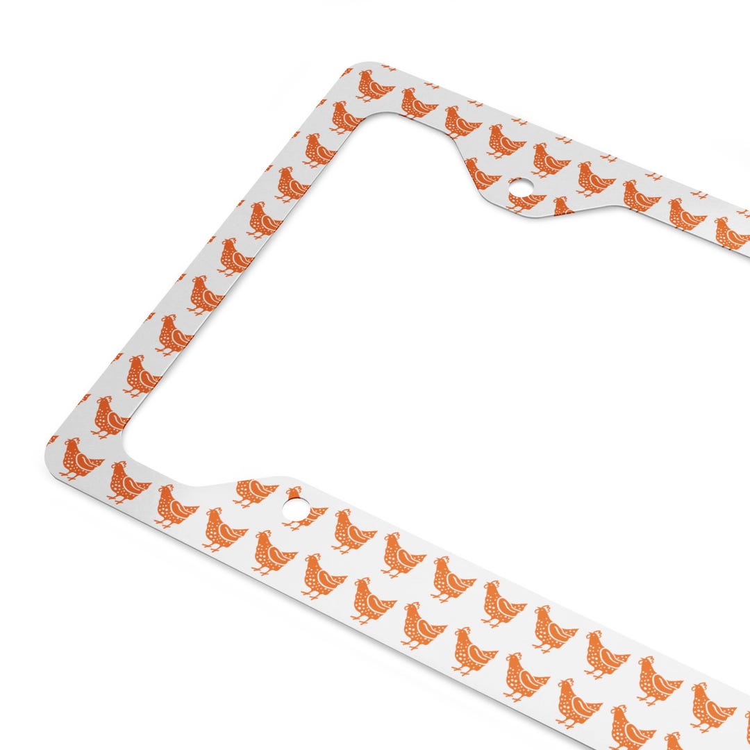 Chicken License Plate Frame, Custom Metal Gift for Farm - Etsy