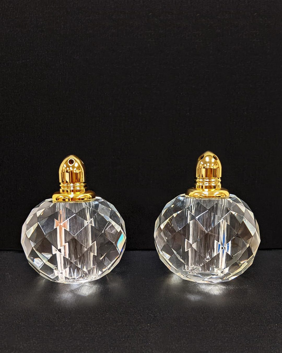 Crystal Salt and Pepper Shakers (round) - Etsy