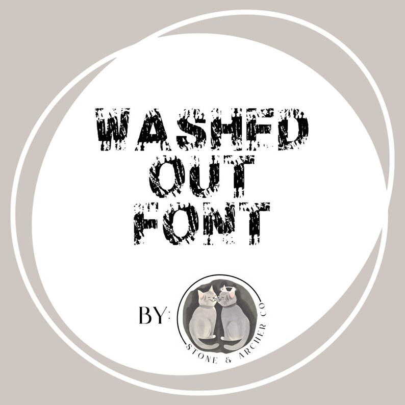 Washed Out Font, Faded Custom Font - Etsy