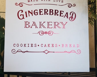 Gingerbread Bakery Sign - Etsy