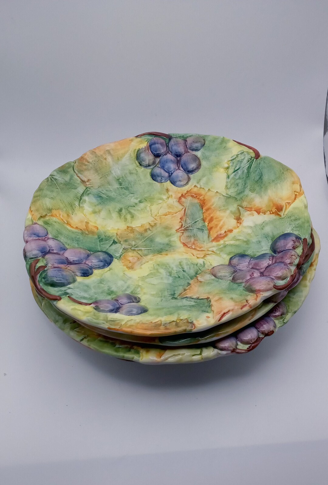 Grape Majolica Salad Plates, Set of 4 Made in Italy - Etsy