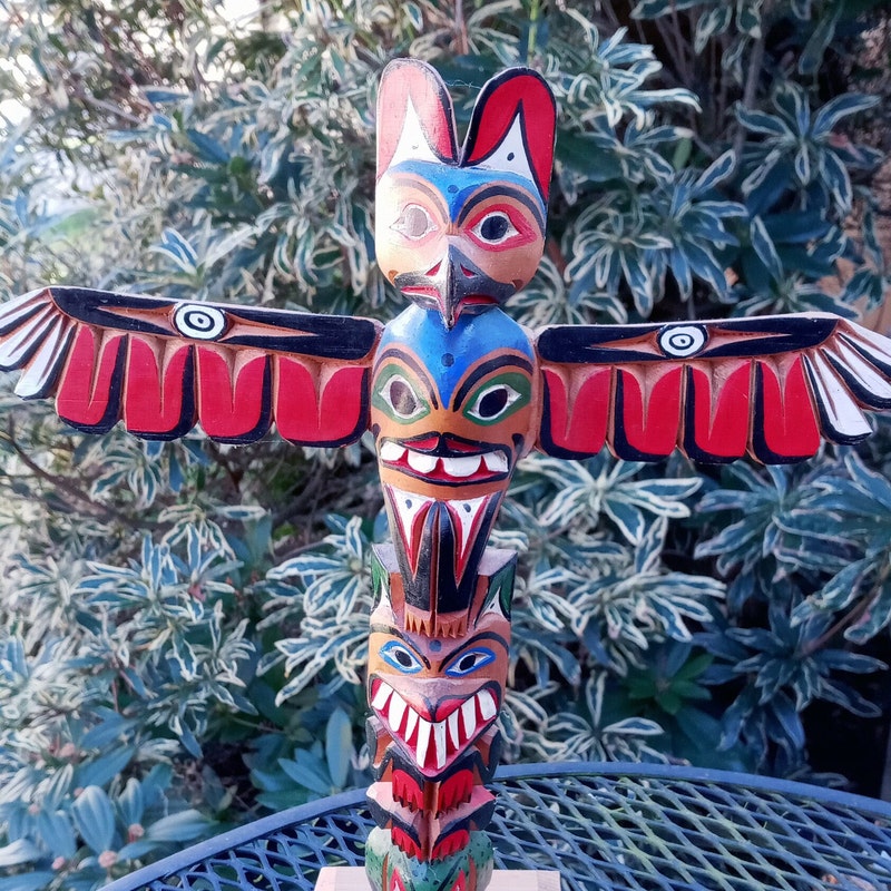 Painted Totem Pole - Etsy