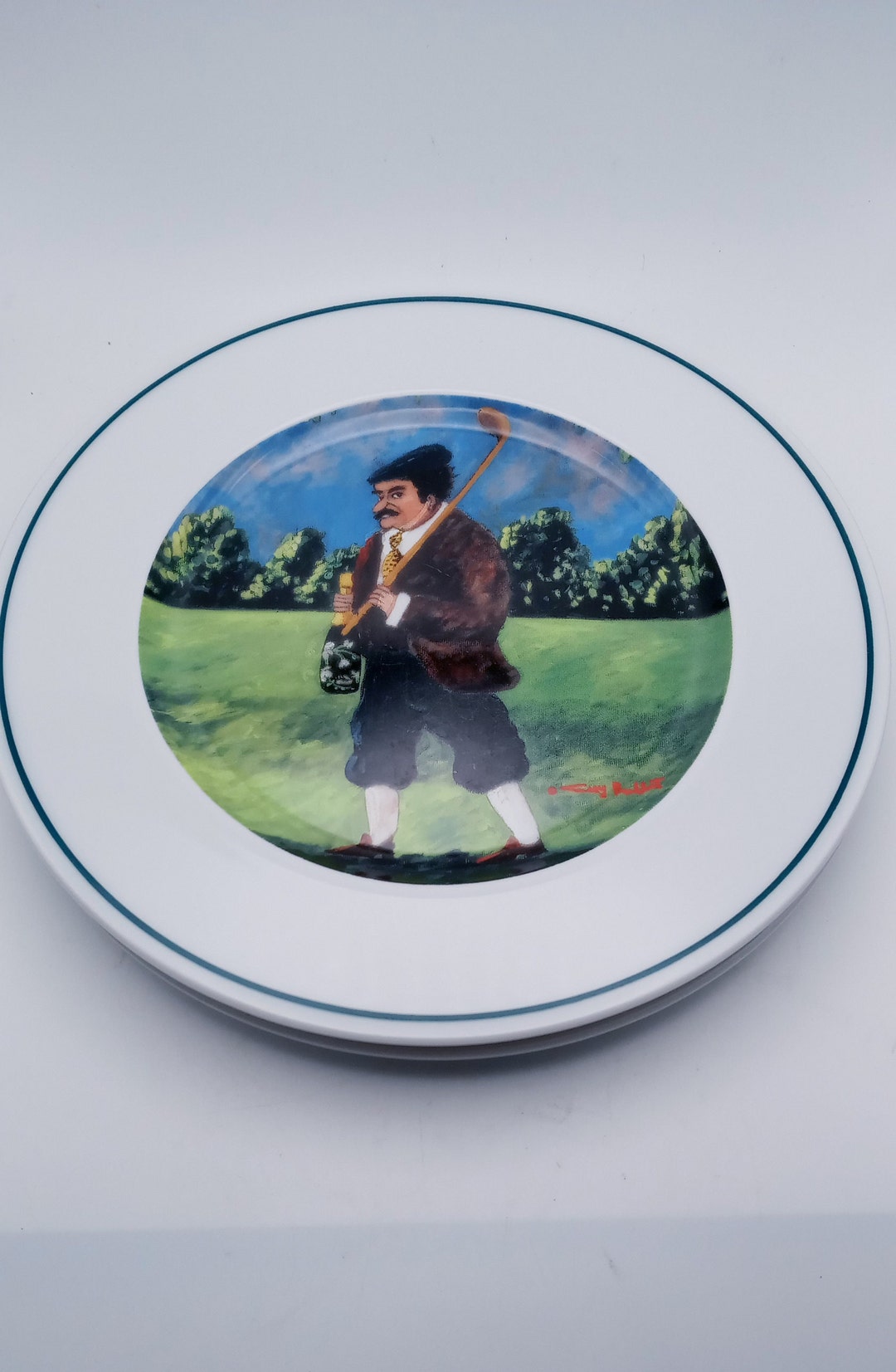 Guy Buffet, Links Series, 2 Plates, Scotch on the Rock, and the ...