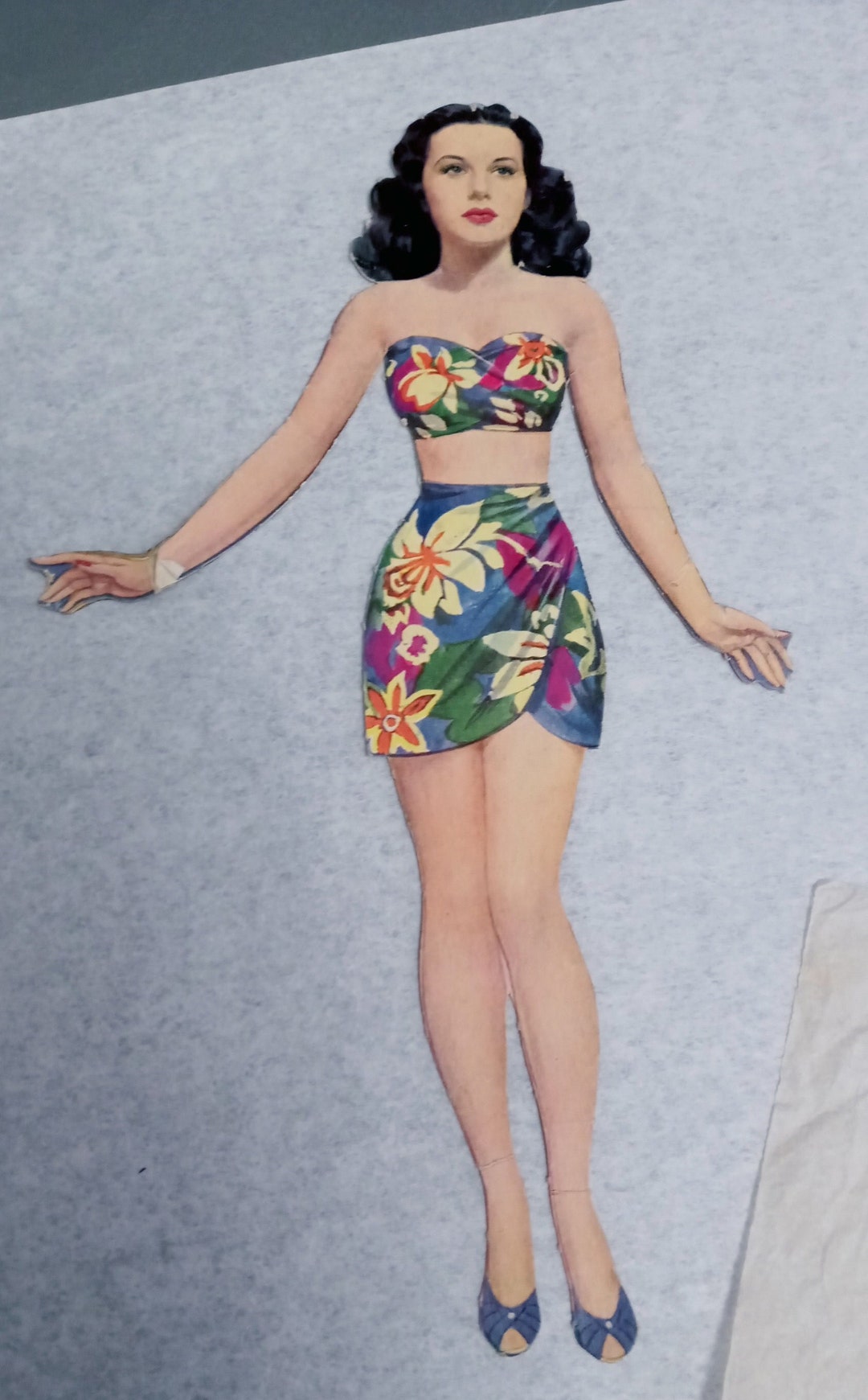 1940s Hedy Lamarr Paper Doll and Outfits, Real Deal, Not Reproduction ...