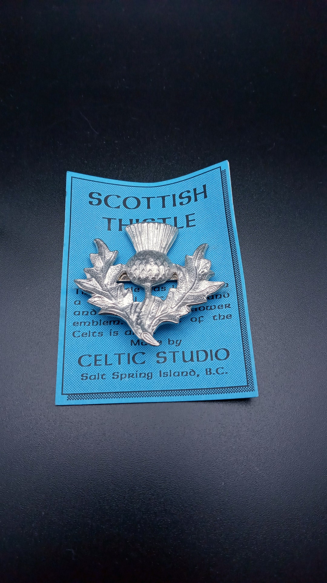 Scottish Thistle, Pewter Pin, Kilt Pin, Celtic Studio, Salt Spring ...
