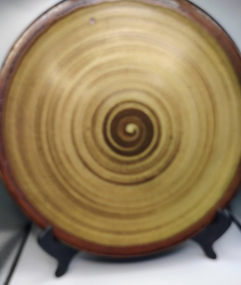 Louis Mideke Signed Studio Pottery Platter: Micaceous Glaze, Functional ...