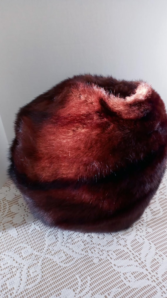 Vintage Mahogany Mink Hand Muff - Marshall Fields Chi… - Gem