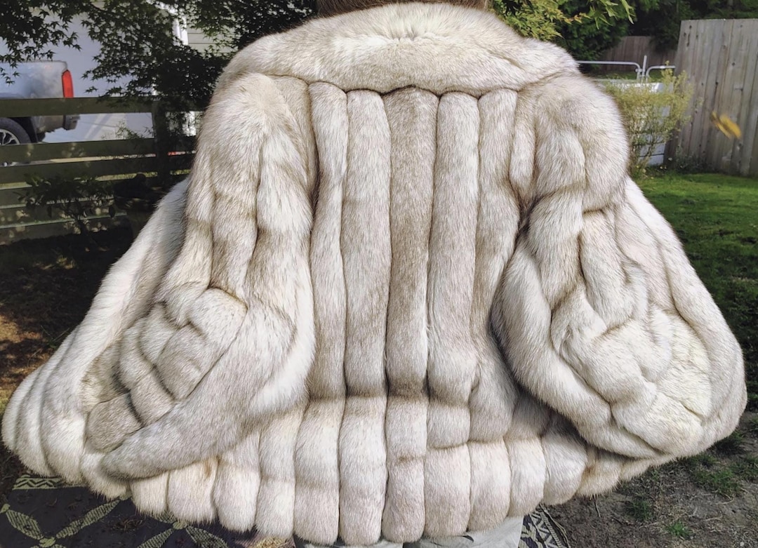 Vintage Saga Blue Fox Fur Coat, Ladies Size 16, Bemberg Lined - Etsy