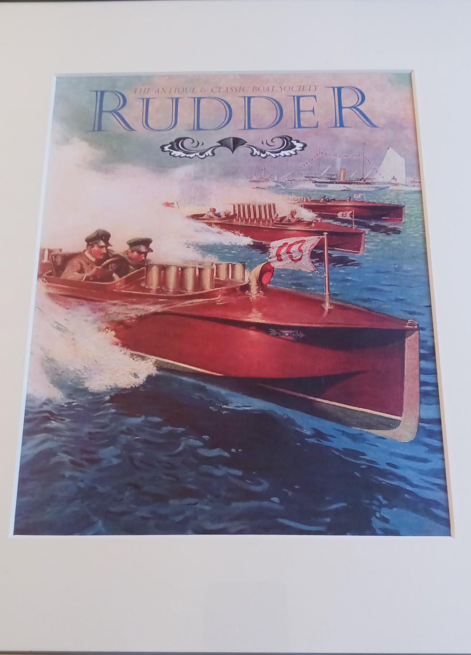 Framed Print of Rudder Magazine Cover, Boat Lovers, Water Lovers ...