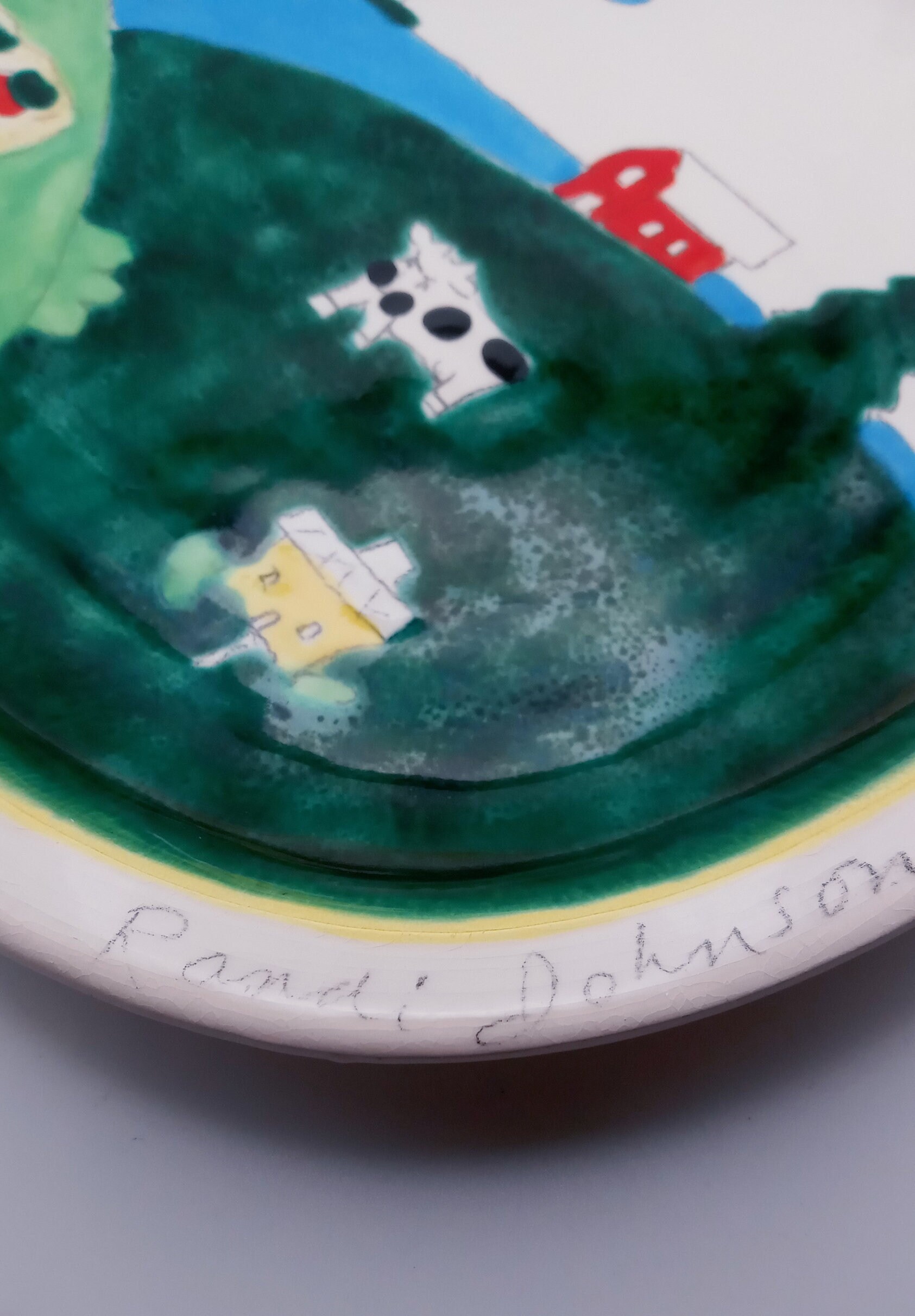 Hand Painted Platter by Randi Johnson, Seattle Artist, Whimsical Farm ...