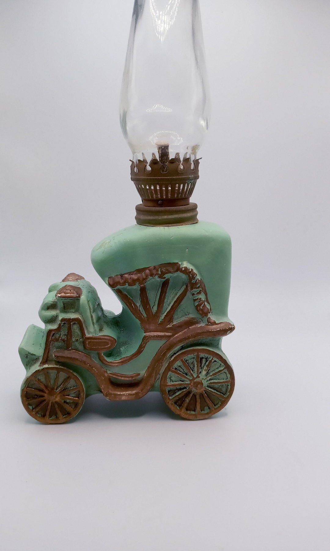 Unusual Carriage/buggy Ceramic Oil Lamp - Etsy