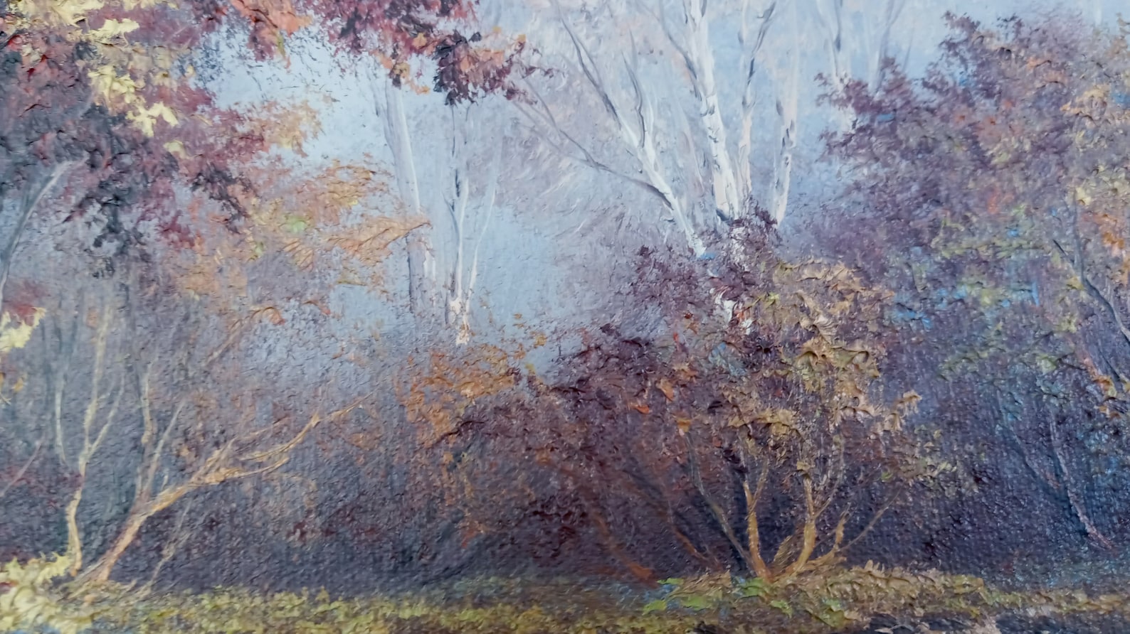 Griselda Tello Fine Art Oil Painting Birch Landscape, Fall Forest Scene ...