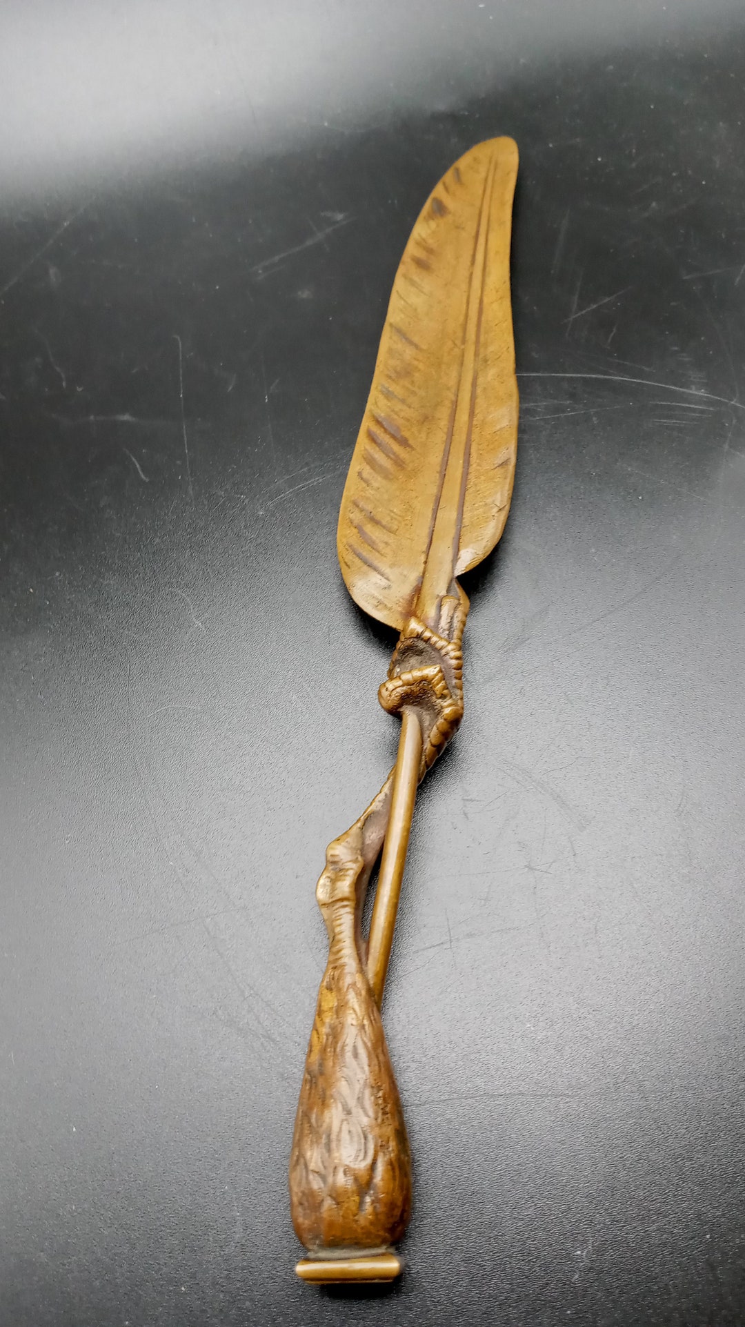 Antique French Bronze, Talon and Feather Letter Opener, Page Turner - Etsy