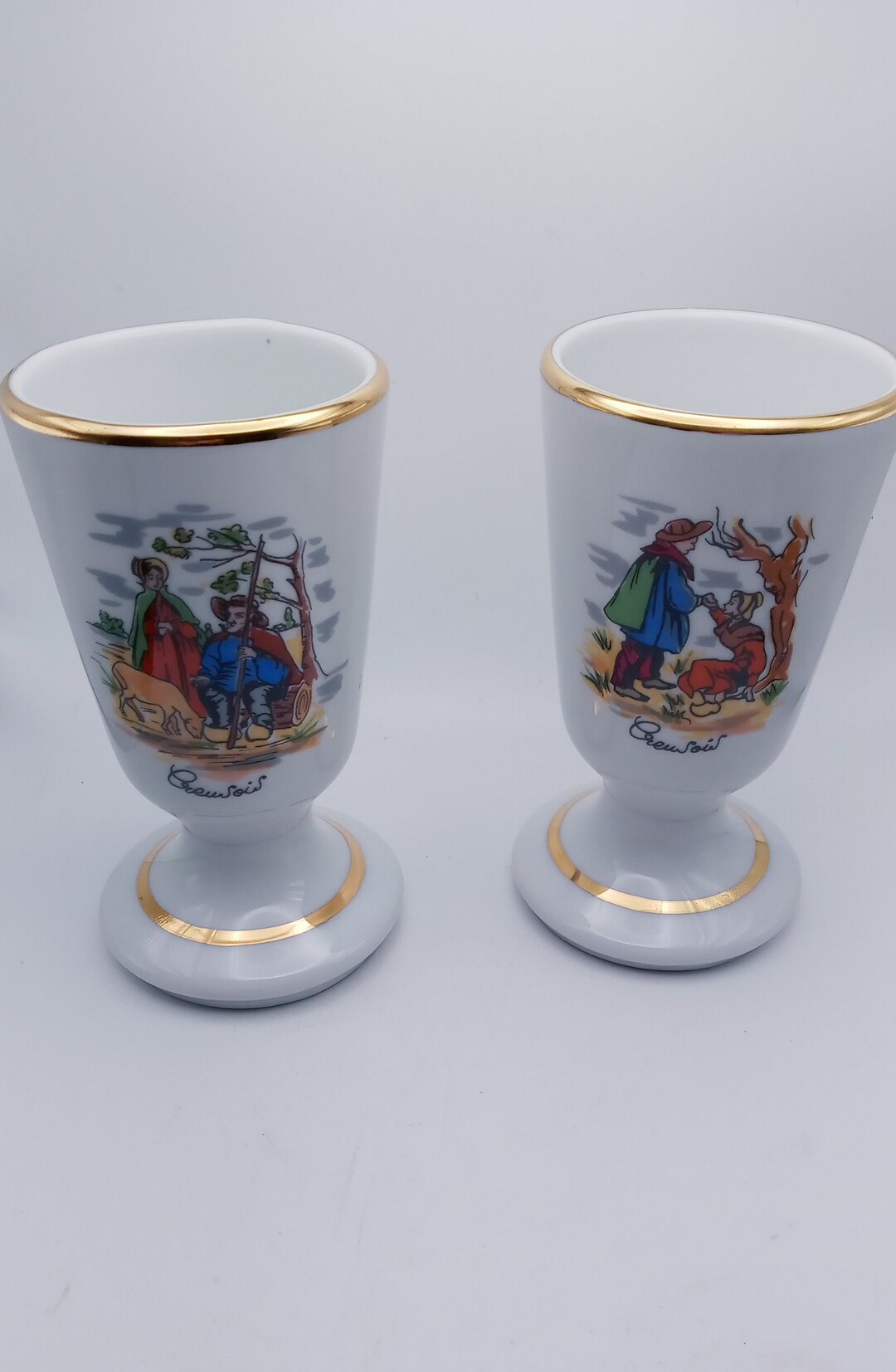 Pillivuyt French Porcelain Mazagran cold Coffee Cups, Set of 2 ...