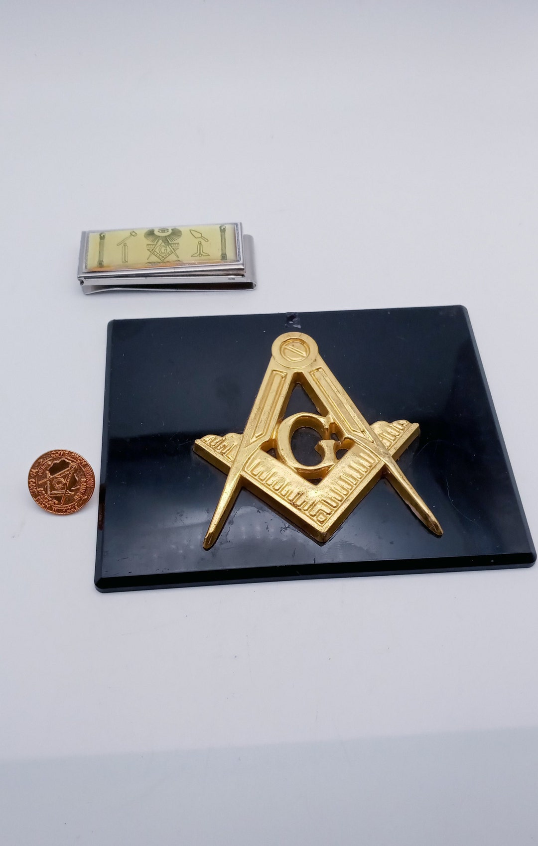 Masonic Memorabilia, Freemason's Plaque, Pin, Money Clip - Etsy