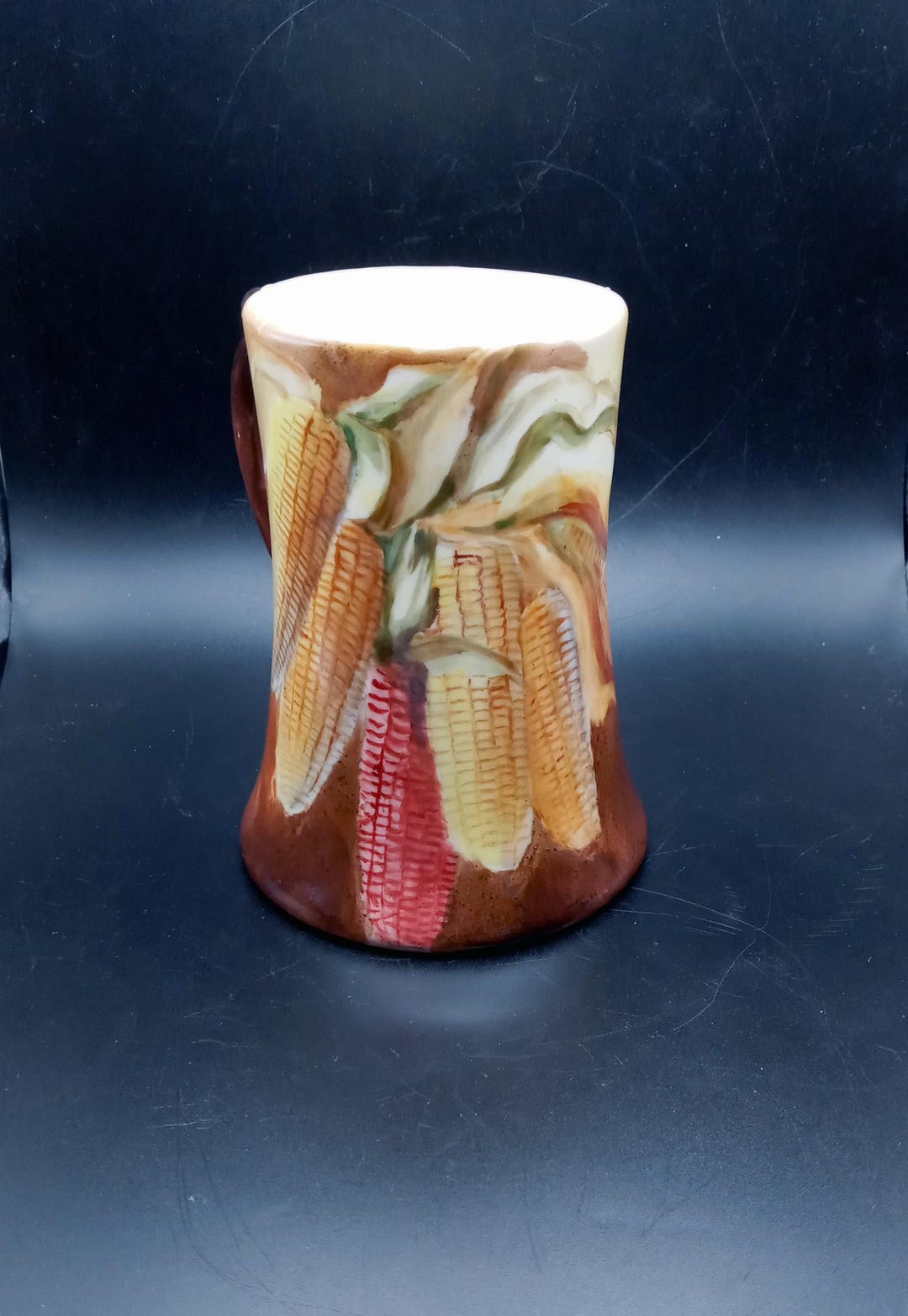 Antique Jean Pouyat Limoges Faience Tankard, Hand Painted Corn, Signed ...