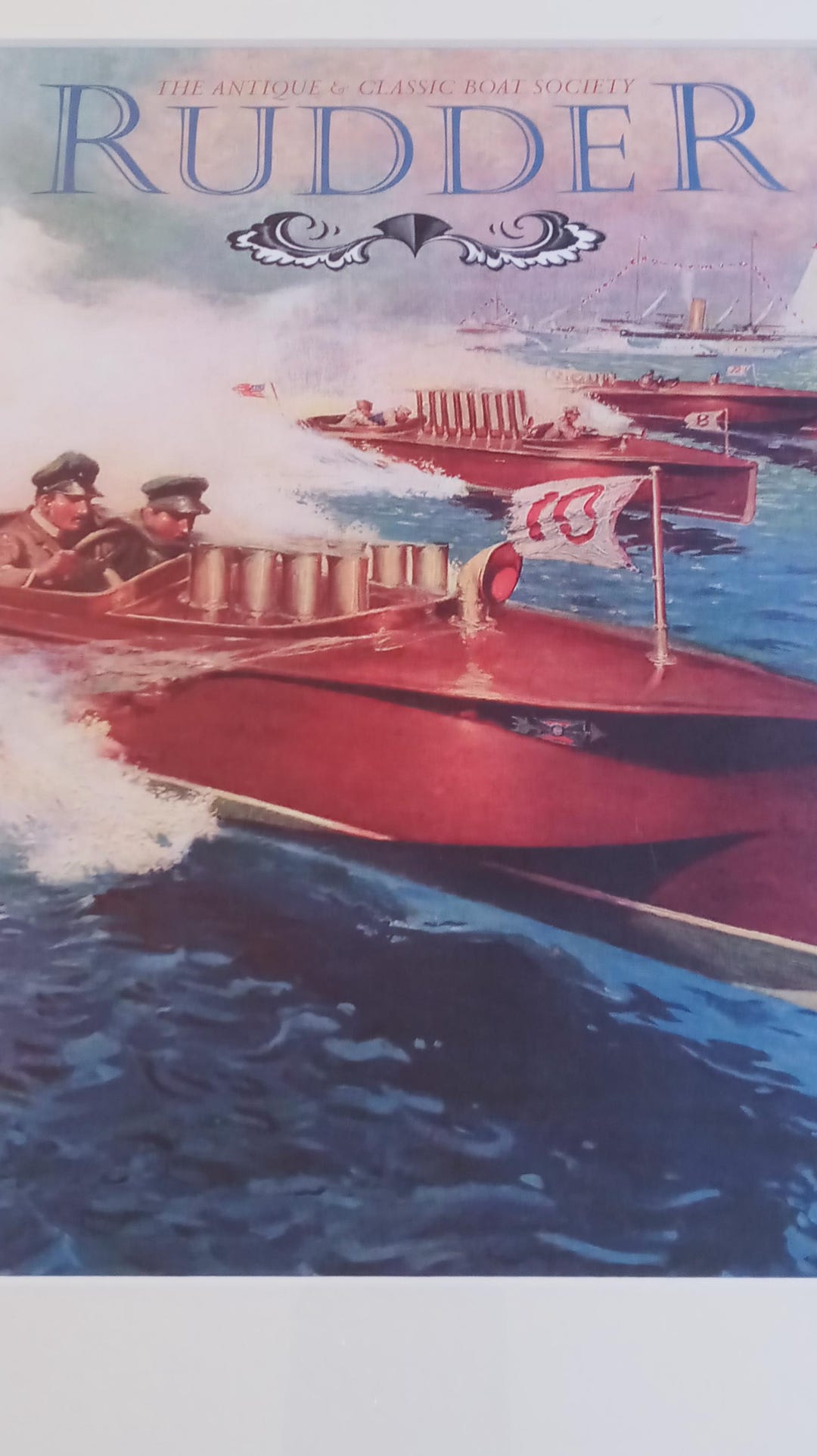 Framed Print of Rudder Magazine Cover, Boat Lovers, Water Lovers ...