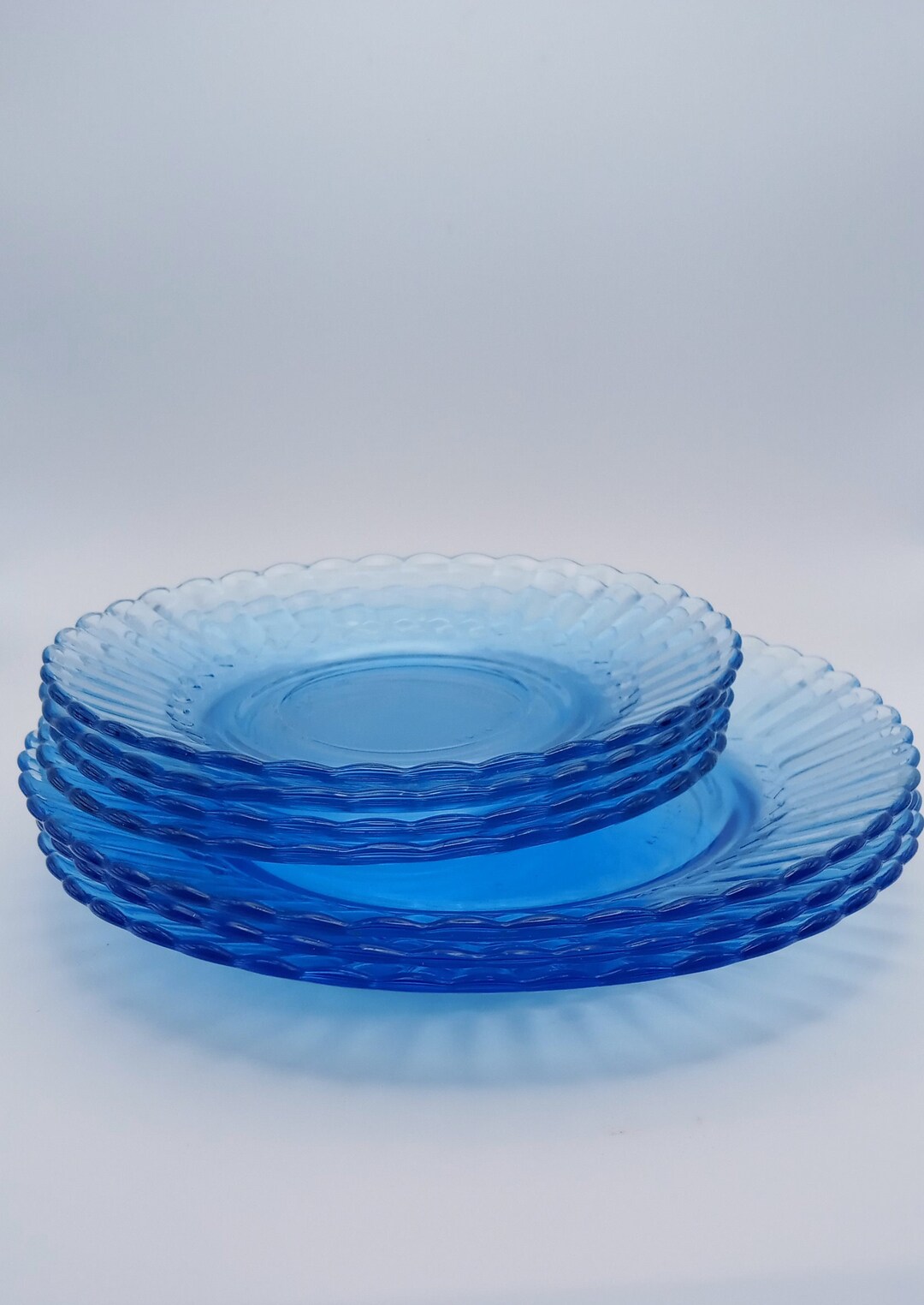 Fortecrisa Azure Ice Blue Bread Plates and Saucers - Etsy