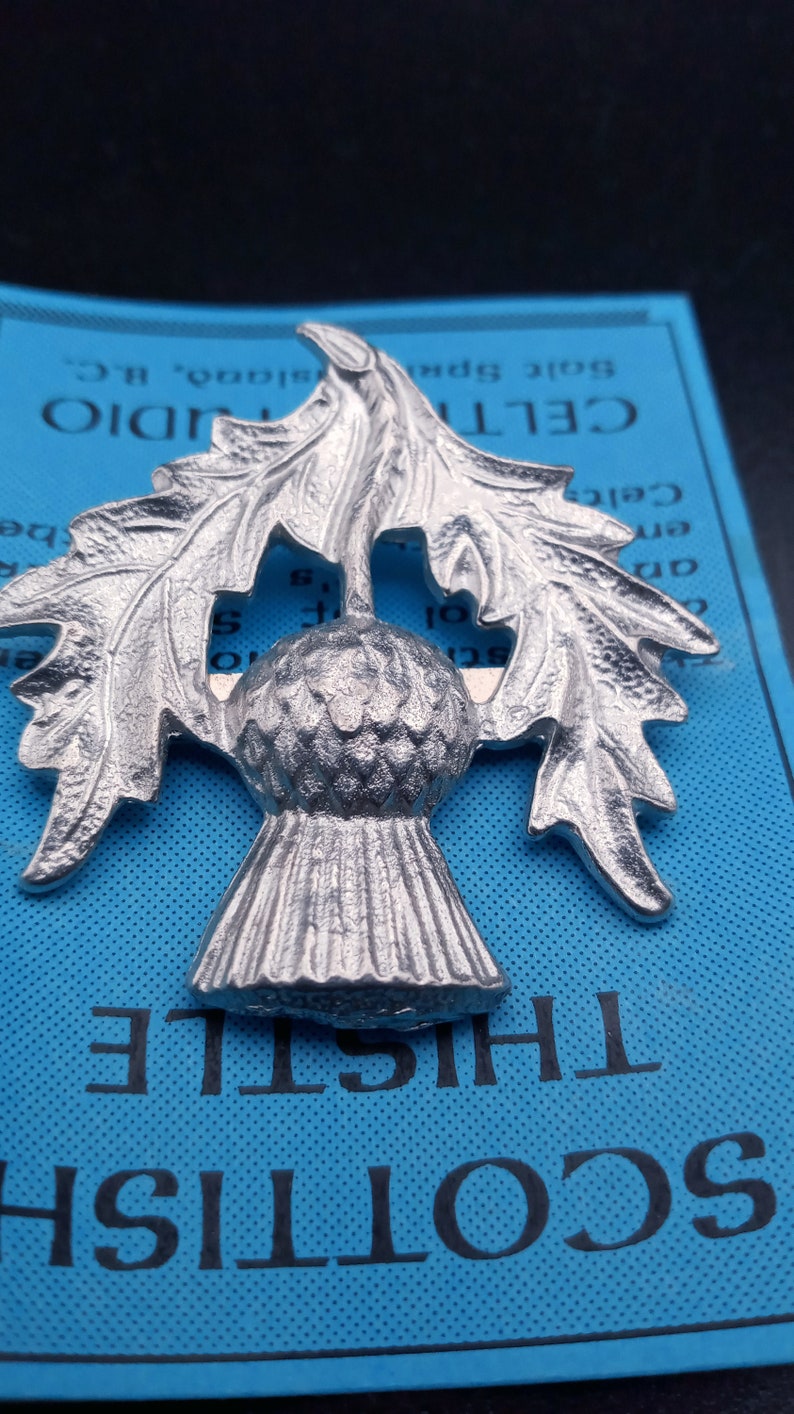 Scottish Thistle Pewter Pin Kilt Pin Celtic Studio Salt - Etsy