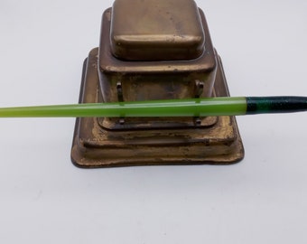 Antique Cut Glass Inkwell With Floral Cap - Etsy