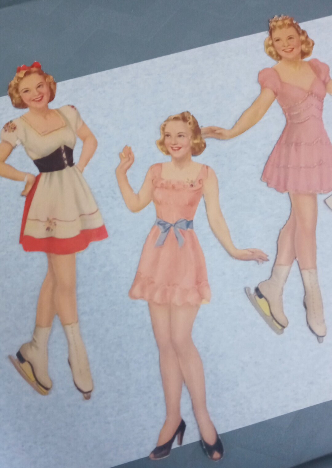 Sonja Henie 1940s Paper Dolls, Real Deal, Not Reproduction, 3 Dolls and ...
