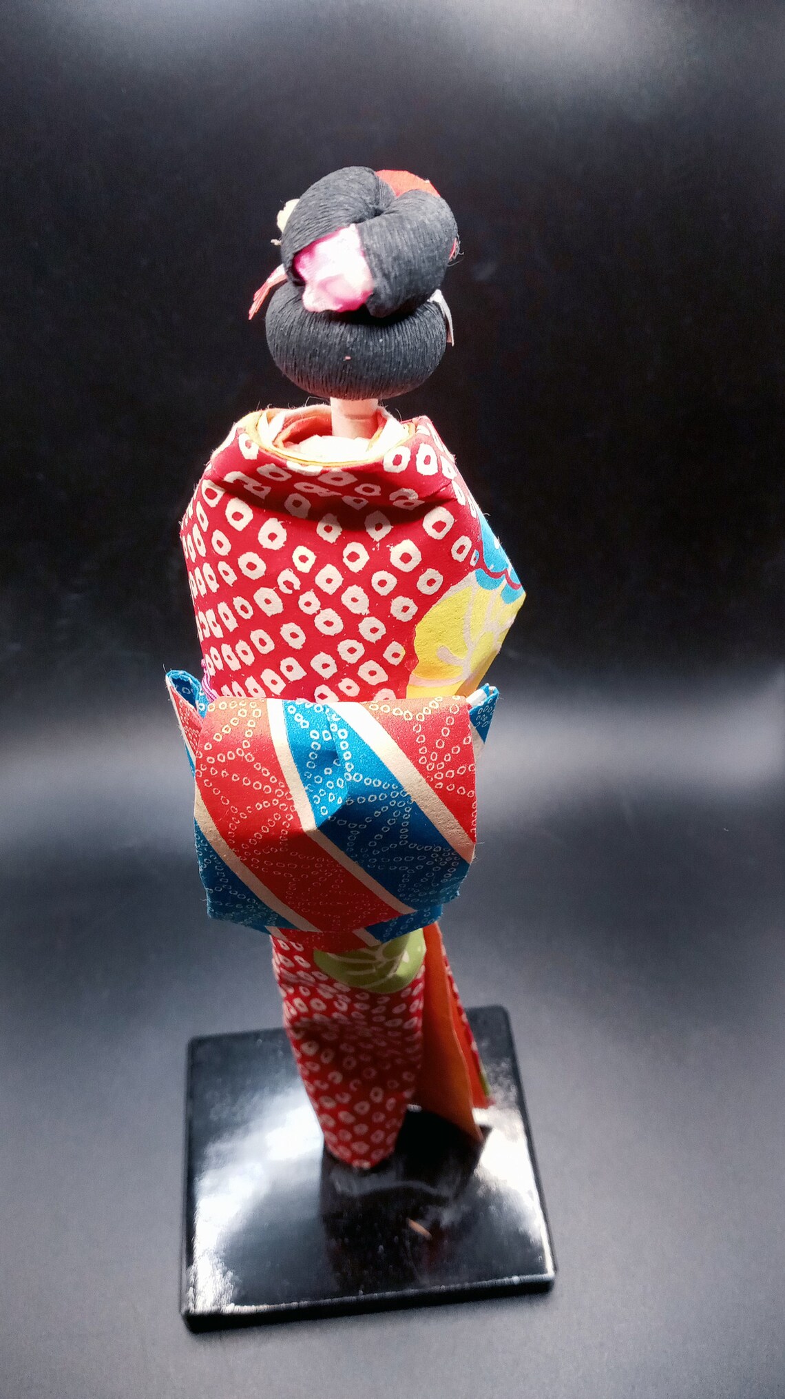 Washi Ningyo, Geisha Doll, Japanese Origami Paper Doll on Stand ...