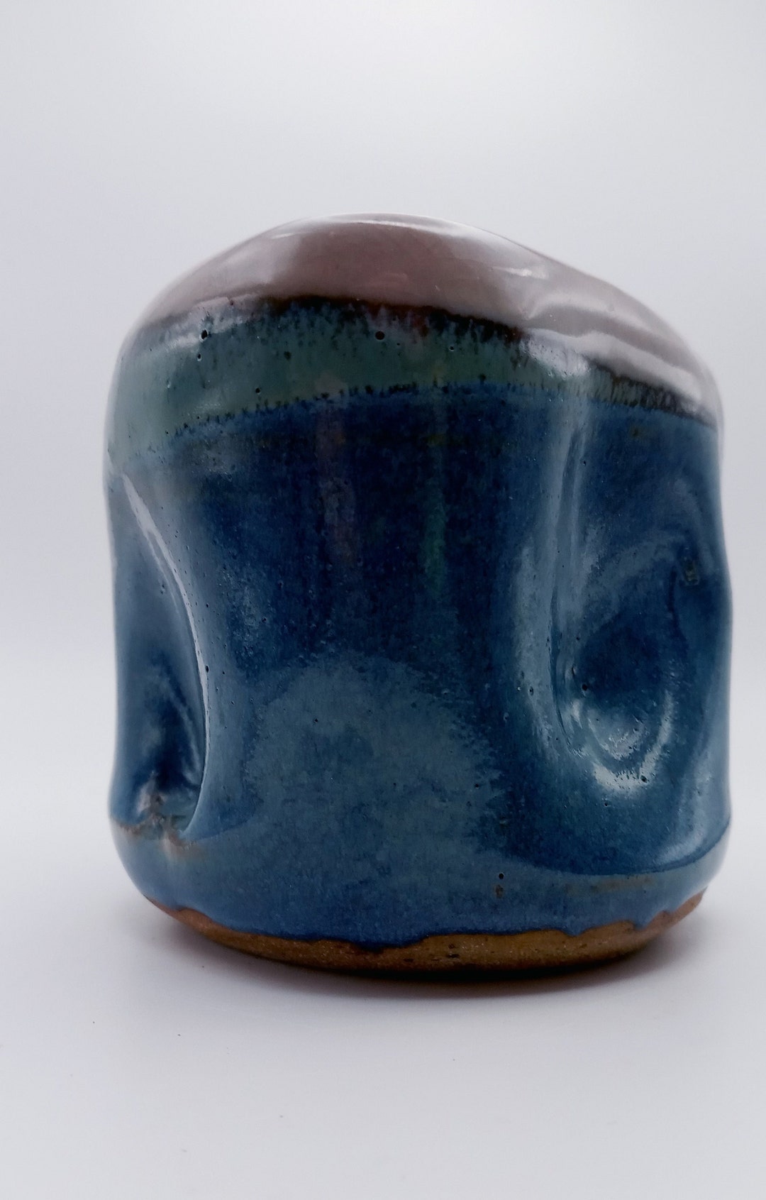 Art Studio Pottery Shaped Pot Signed M - Etsy