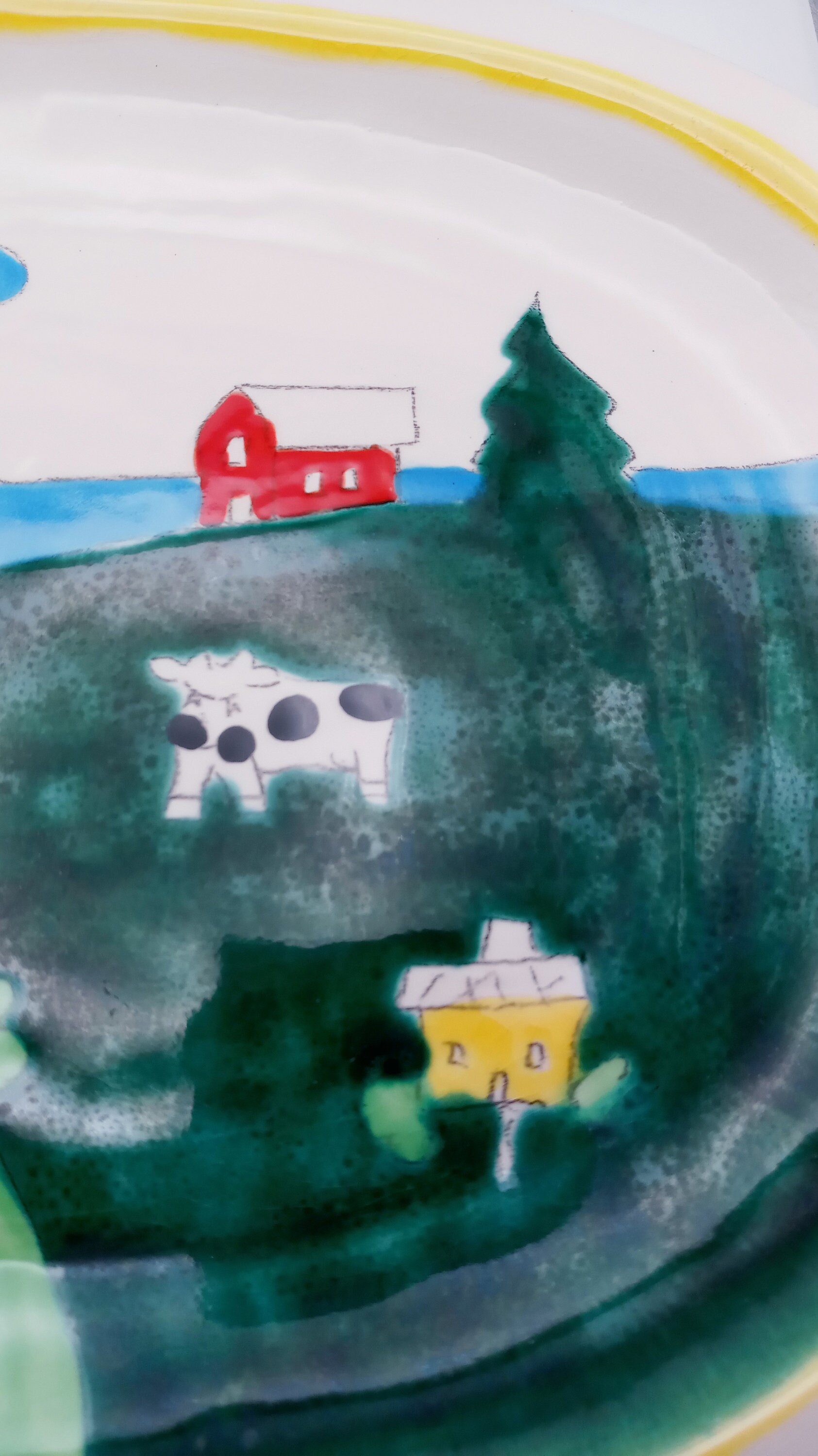 Hand Painted Platter by Randi Johnson, Seattle Artist, Whimsical Farm ...