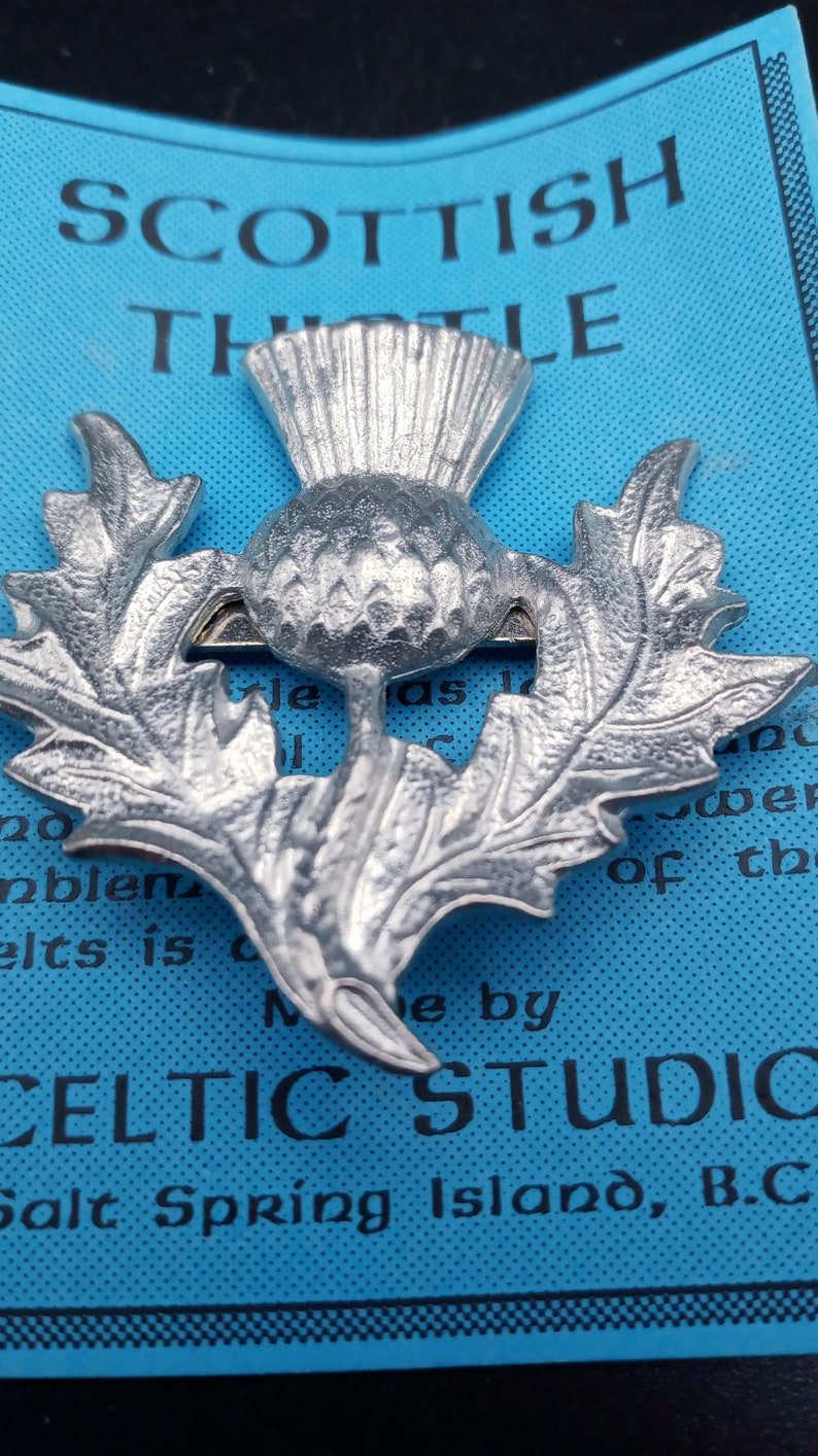 Scottish Thistle Pewter Pin Kilt Pin Celtic Studio Salt - Etsy