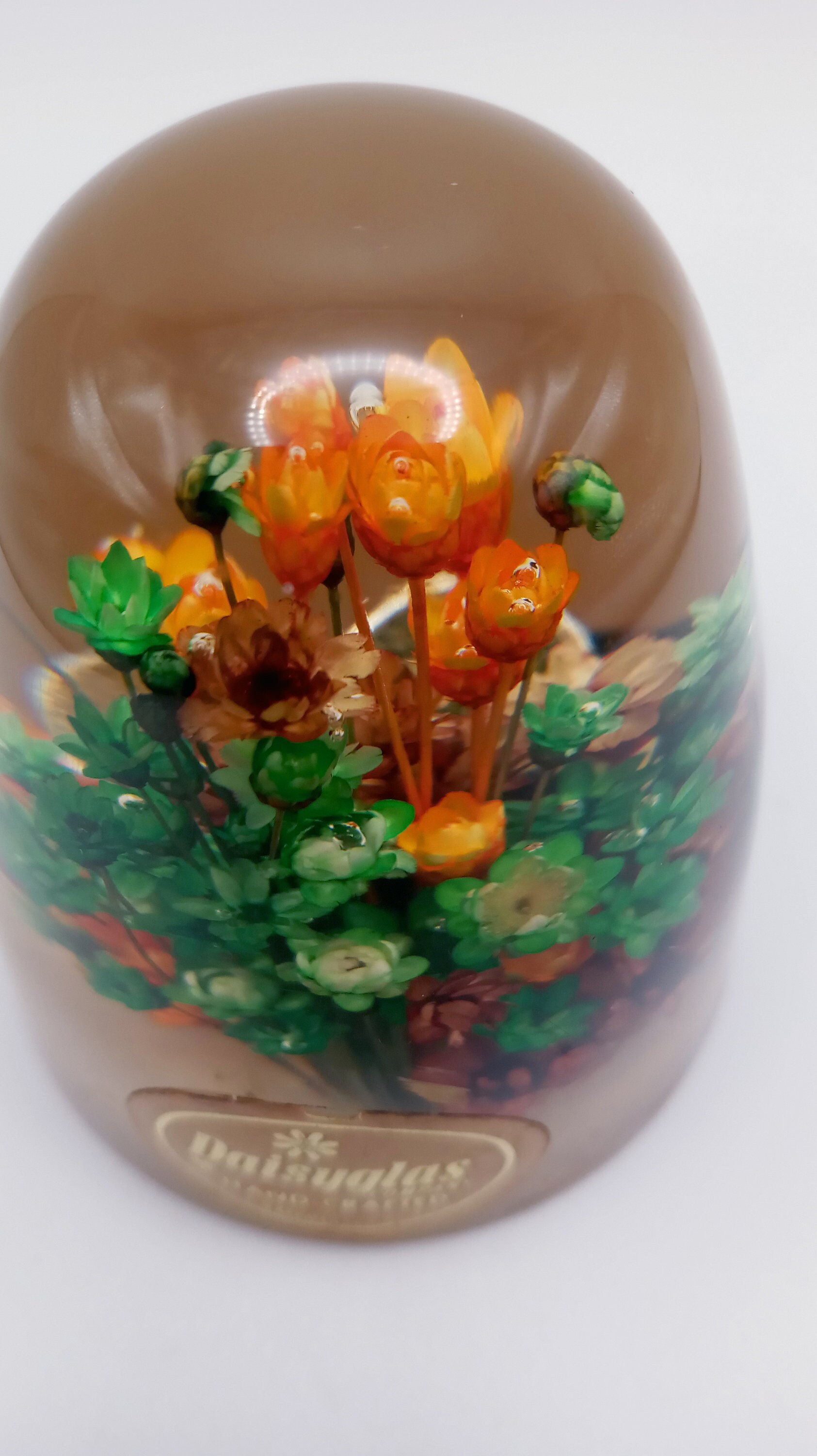 Paperweights Collectibles Daisyglas Company Dried Flowers and Faux Bee ...
