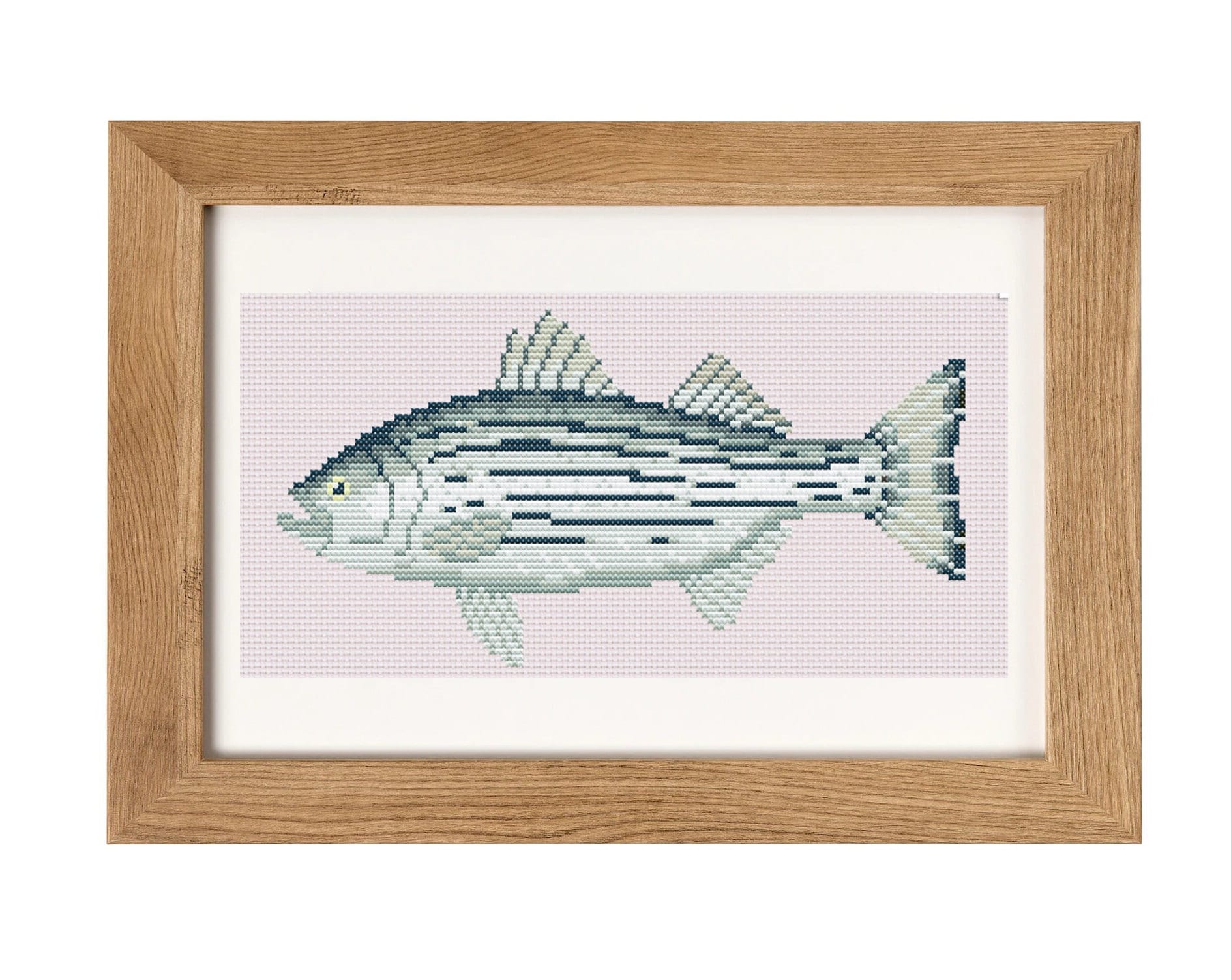 Striped Bass Fish Cross Stitch Pattern PDF Download | Homemade Thread ...