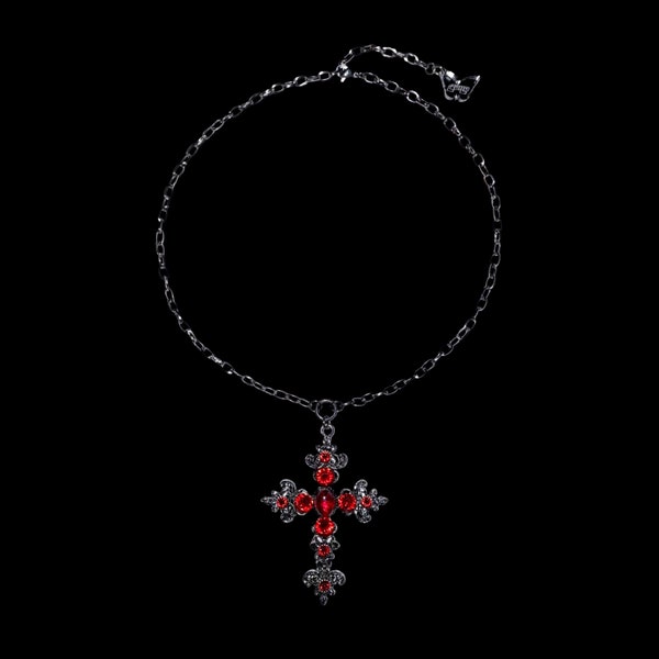 Y2k Gothic Cross Necklace - Etsy