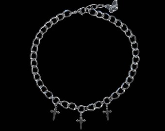 Cyber Y2k Cross Necklace - Etsy