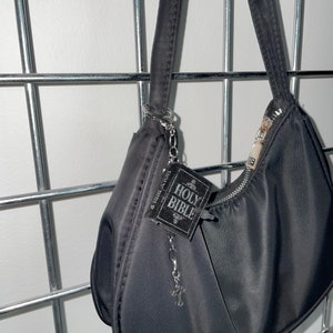 B𝔦𝔟𝔩𝔢 K𝔢𝔶𝔠𝔥𝔞𝔦𝔫 Mini Bible With Stainless Steel Hardware Alt Goth Grunge ...