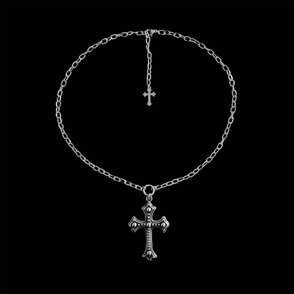 Goth Cross Pendant - Etsy