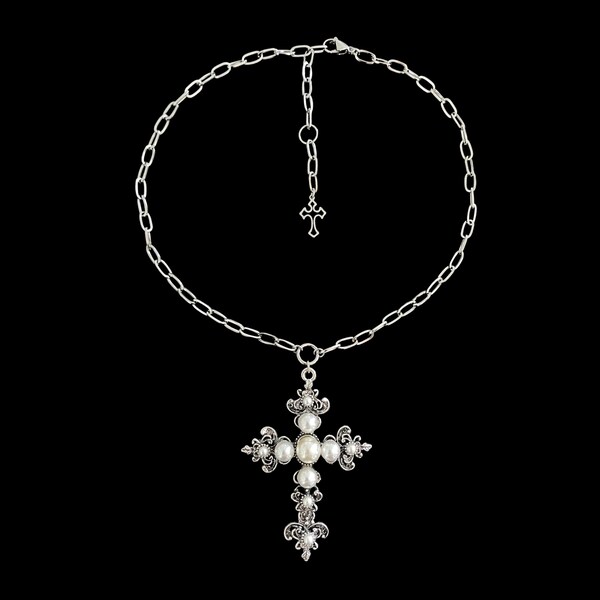 Y2k Cross Goth Necklace - Etsy