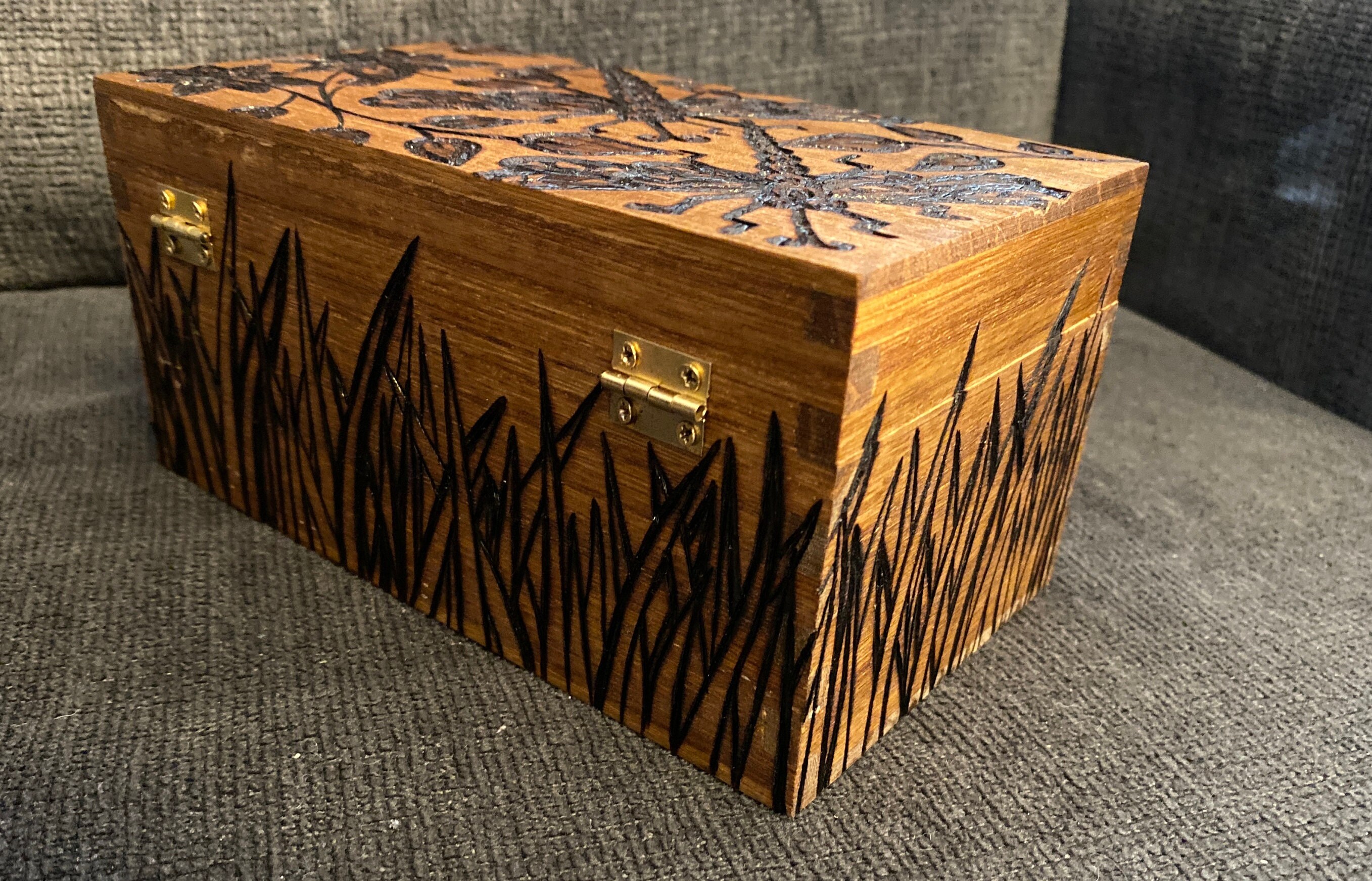 Custom Burnt Wood Box - Etsy
