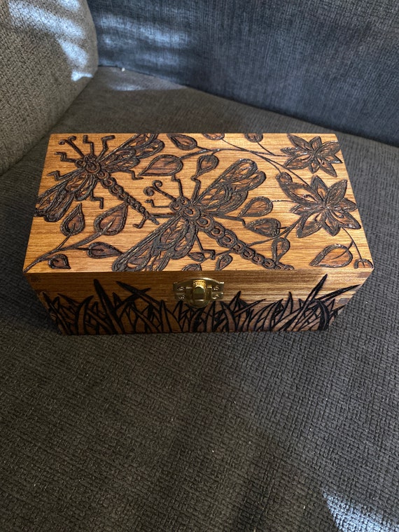 Custom Burnt Wood Box | Etsy